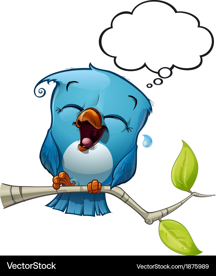 Blue bird lol Royalty Free Vector Image - VectorStock