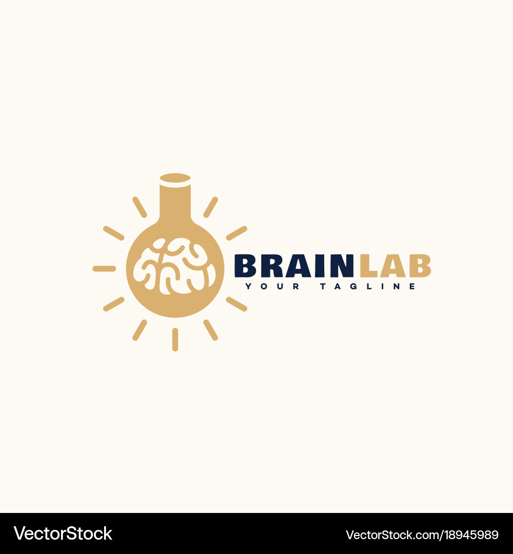 Brain Lab Logo Lizenzfreies Vektorbild - VectorStock