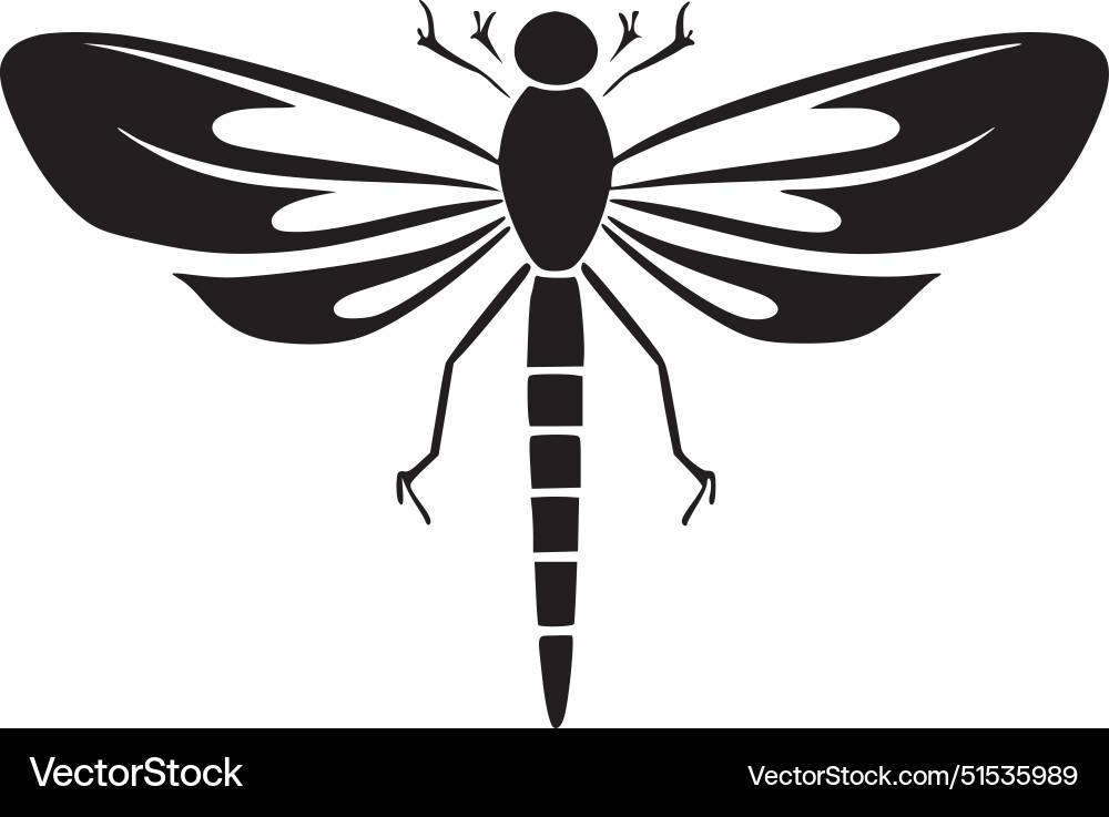 Dragonfly - minimalist and flat logo Royalty Free Vector