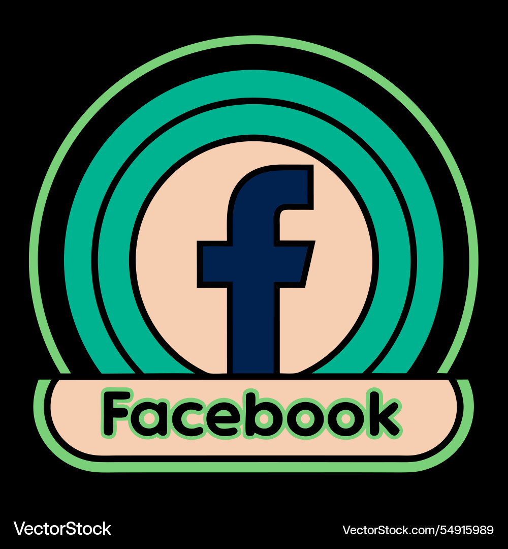 Facebook logo icon art design for websites Vector Image