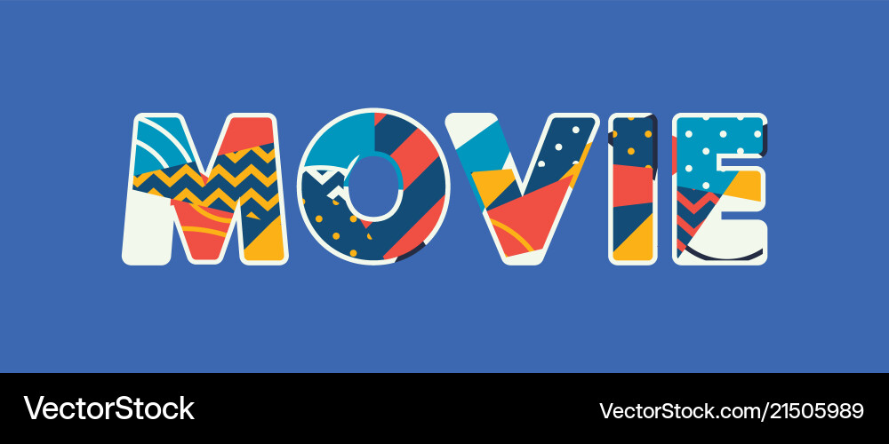 Movie concept word art Royalty Free Vector Image