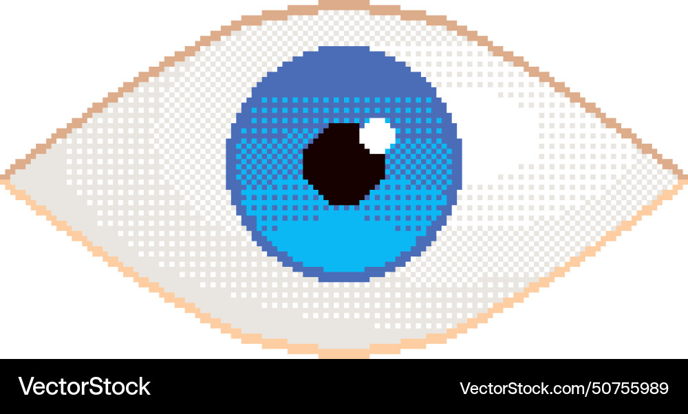 Pixel art eye Royalty Free Vector Image - VectorStock
