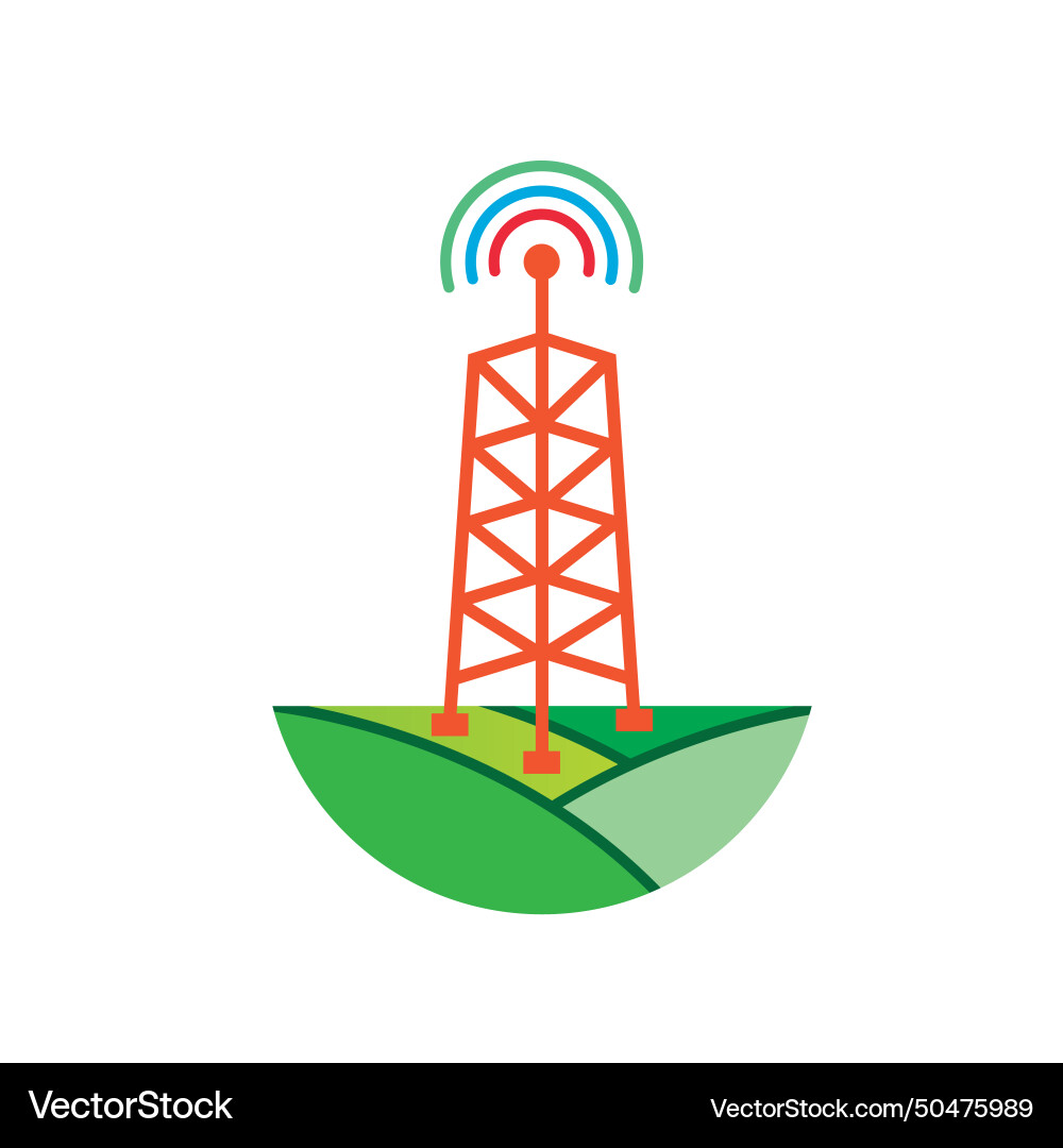 Tower signal icon concept element design Vector Image