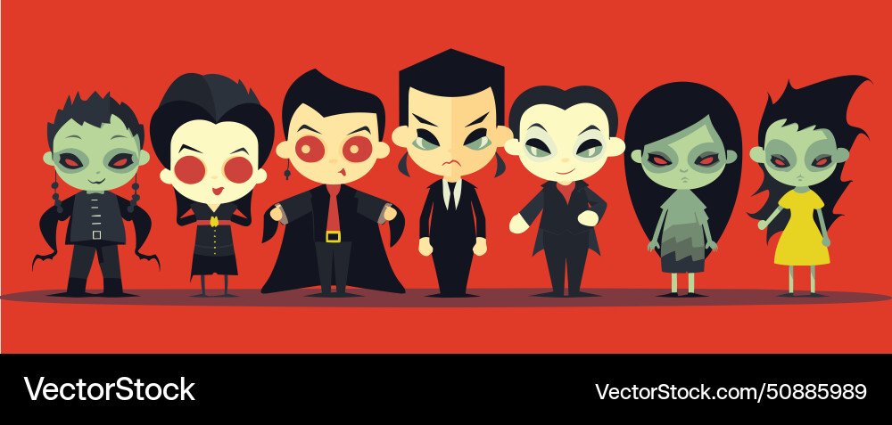Vampires set Royalty Free Vector Image - VectorStock