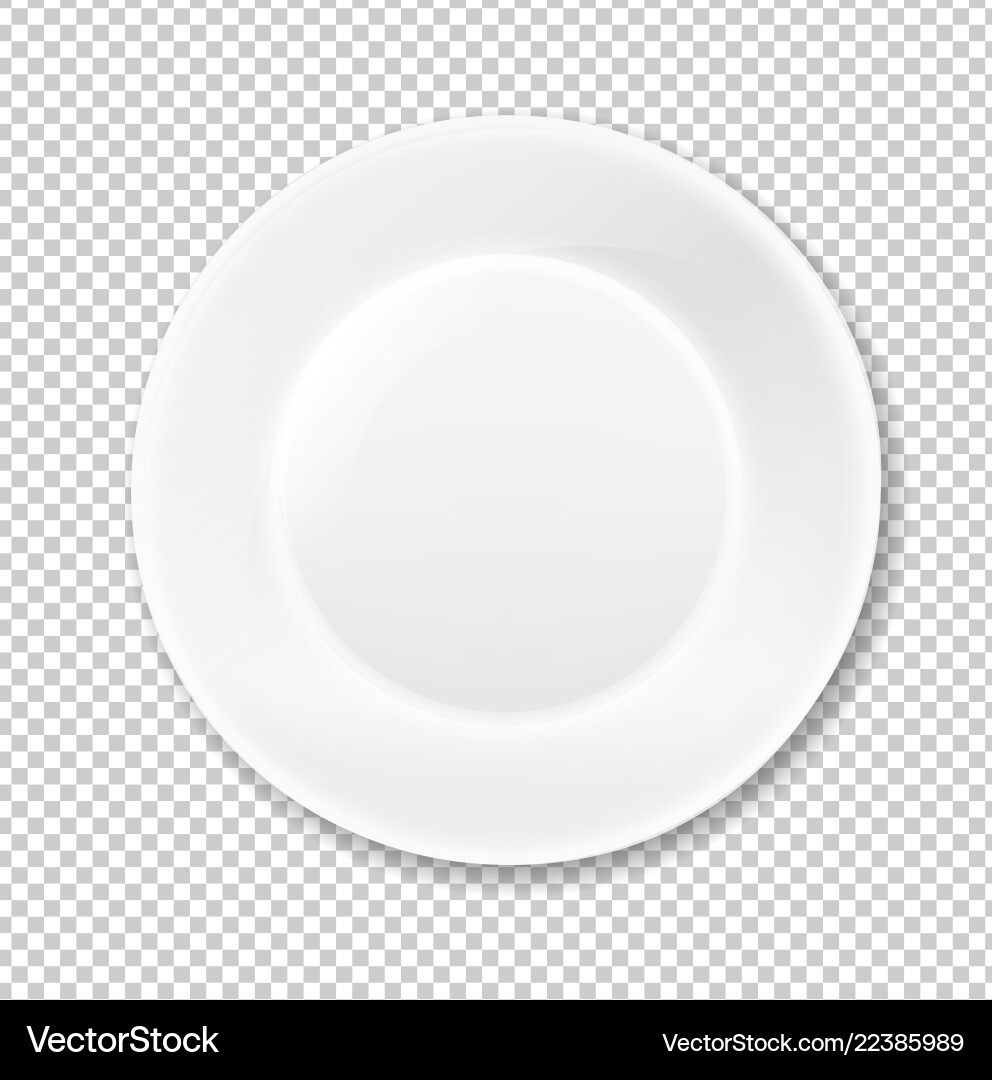 White plate Royalty Free Vector Image - VectorStock