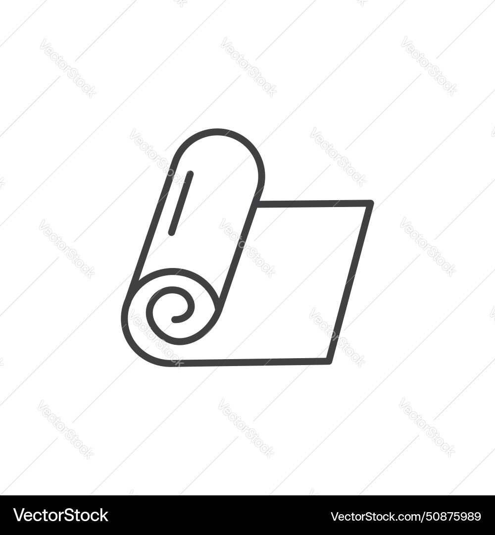 Yoga mat icon set roll carpet and exercise mat Vector Image