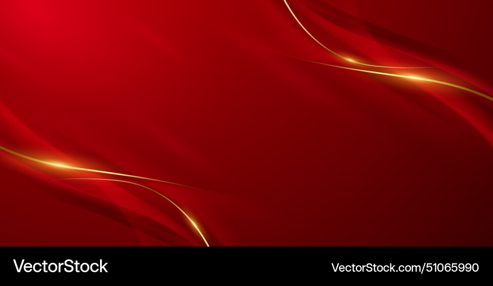 Abstract background design modern red and gold Vector Image