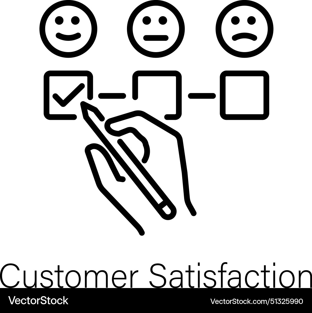Customer satisfaction Royalty Free Vector Image