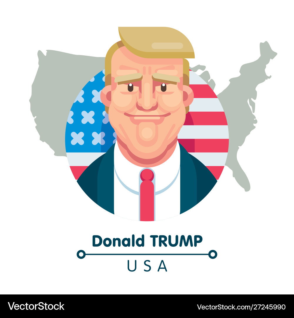 Donald Trump Portrait Royalty Free Vector Image