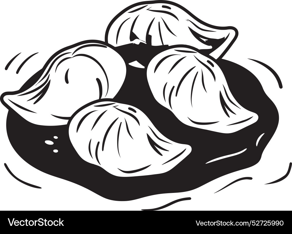 Dumplings crafting culinary memories across Vector Image