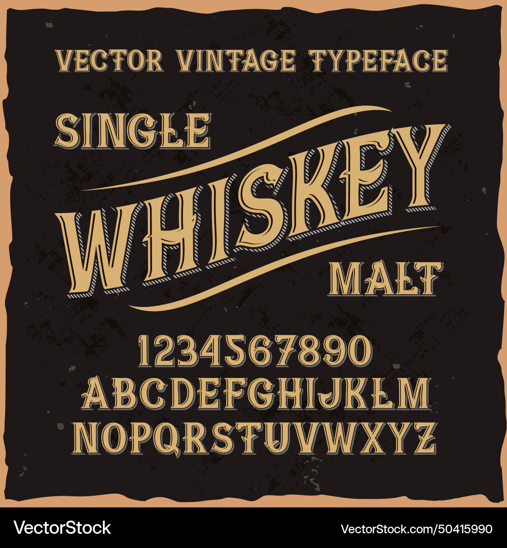 Good handcrafted font for any label design Vector Image