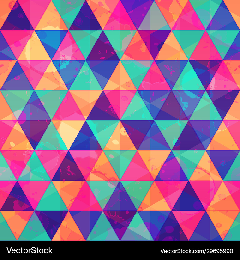Grunge triangle seamless pattern Royalty Free Vector Image