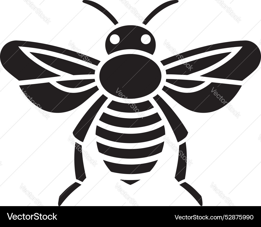 Honey bee majesty mark bee lineage badge Vector Image