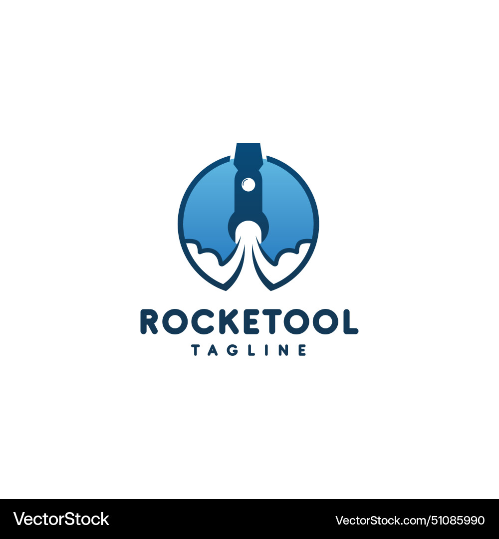 Power up rocket with upward direction logo symbol Vector Image