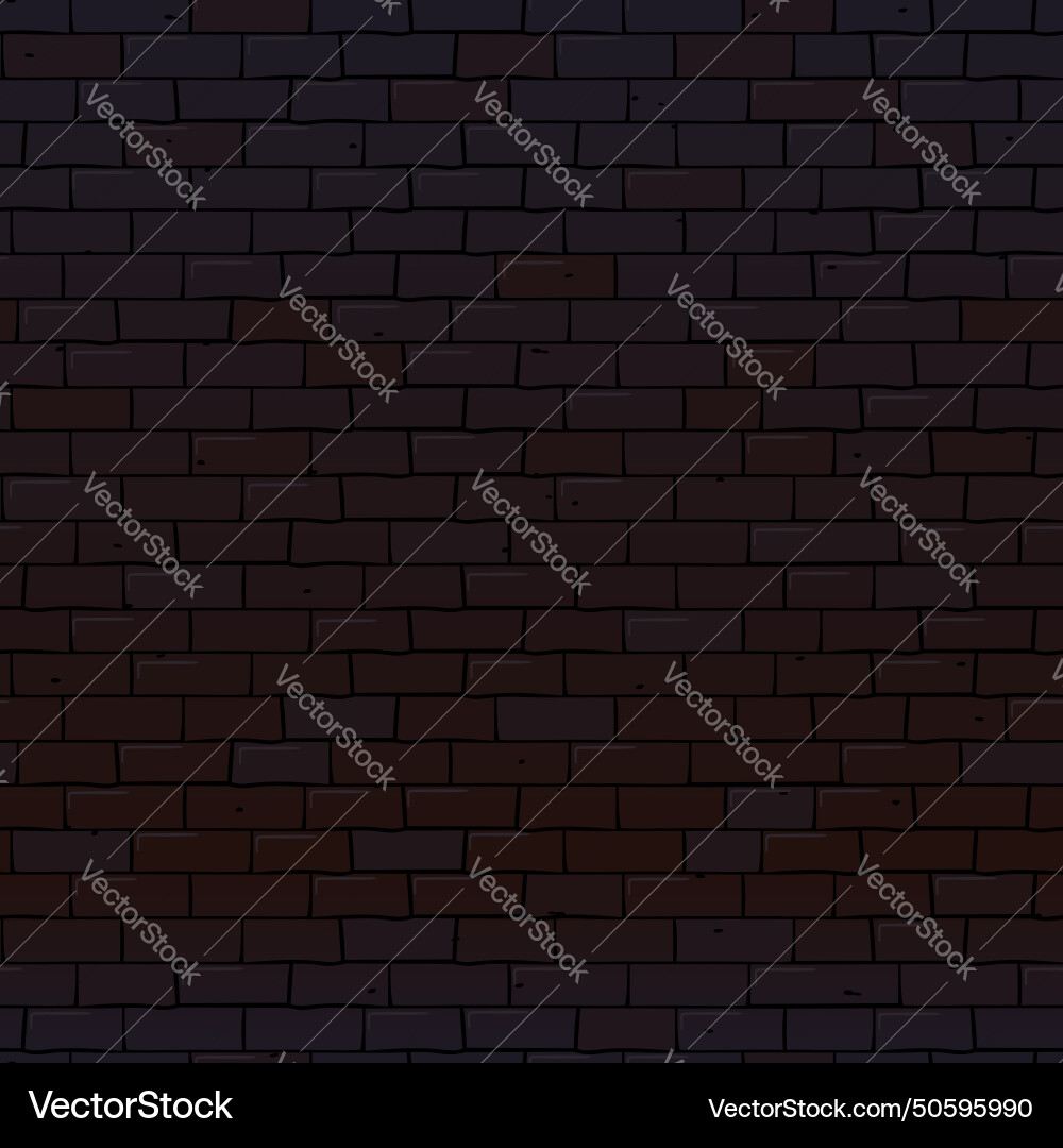 Seamless pattern red brick wall night alley Vector Image