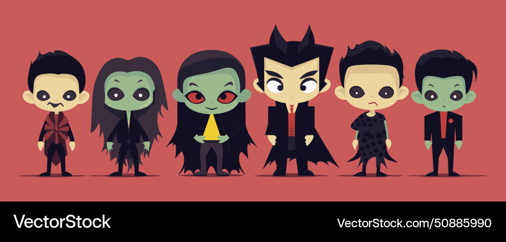 Vampire set Royalty Free Vector Image - VectorStock