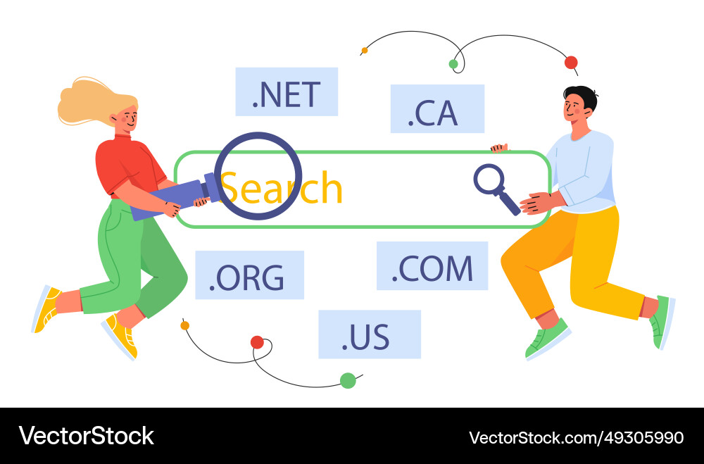 Website domain name concept Royalty Free Vector Image