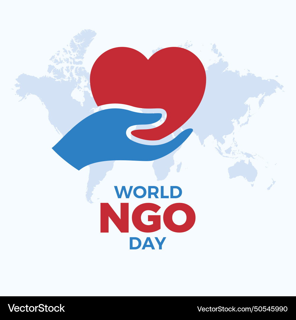 World ngo day poster Royalty Free Vector Image