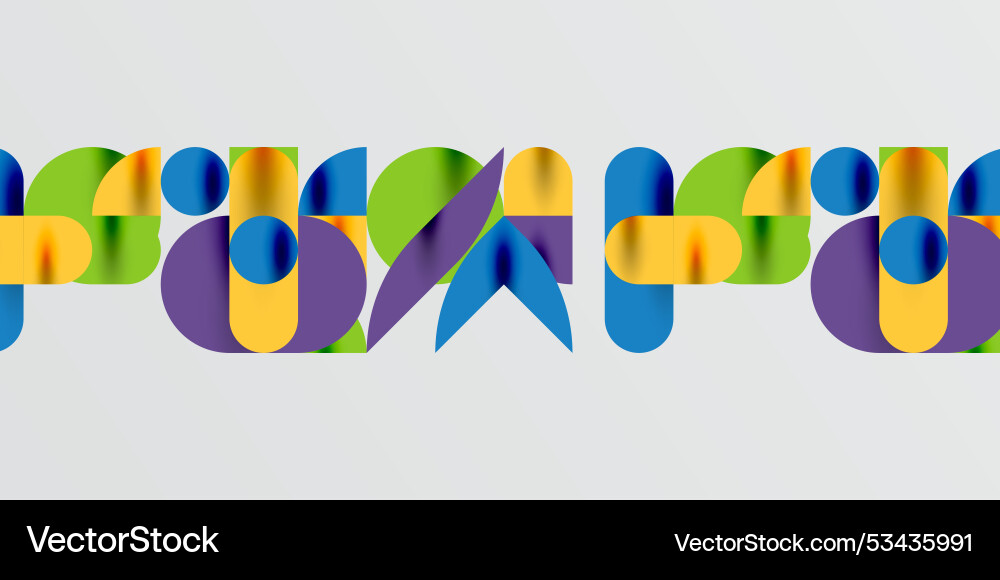 Circles semi squares and round shapes Royalty Free Vector