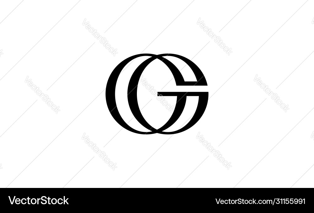 Elegant 'G' Connection Logo Royalty Free Vector Image