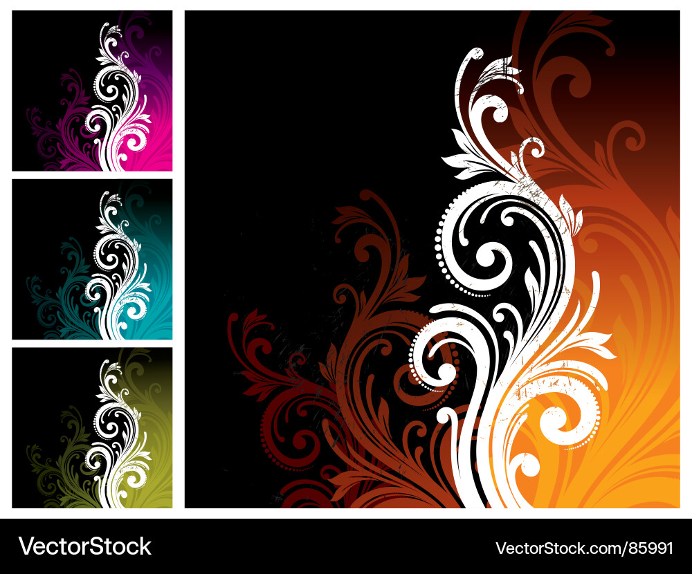 Floral decorative ornament Royalty Free Vector Image