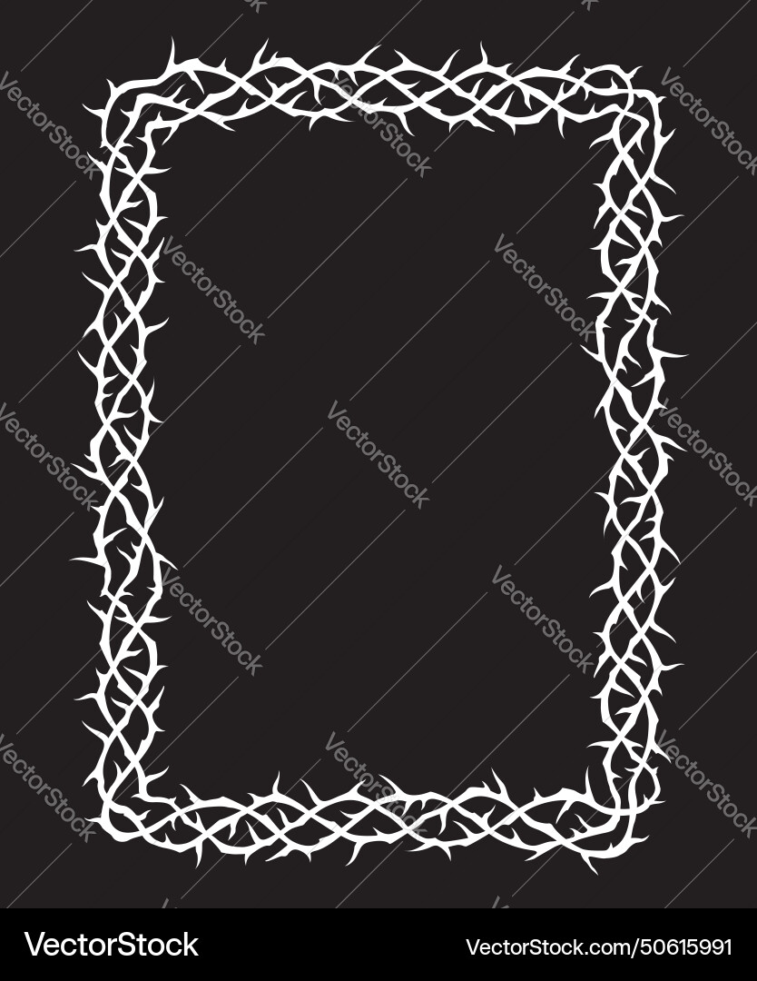 Frame of thorns image Royalty Free Vector Image