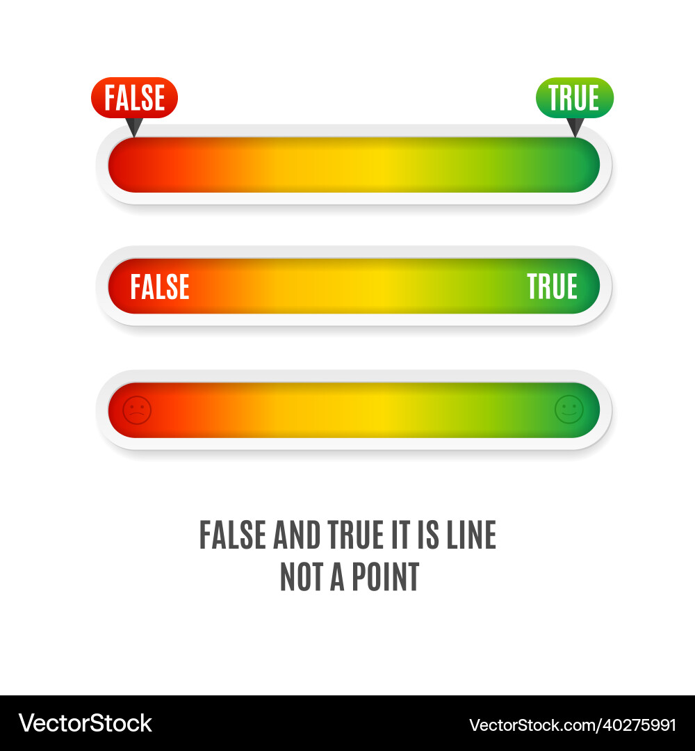 Realistic detailed 3d level indicator true Vector Image