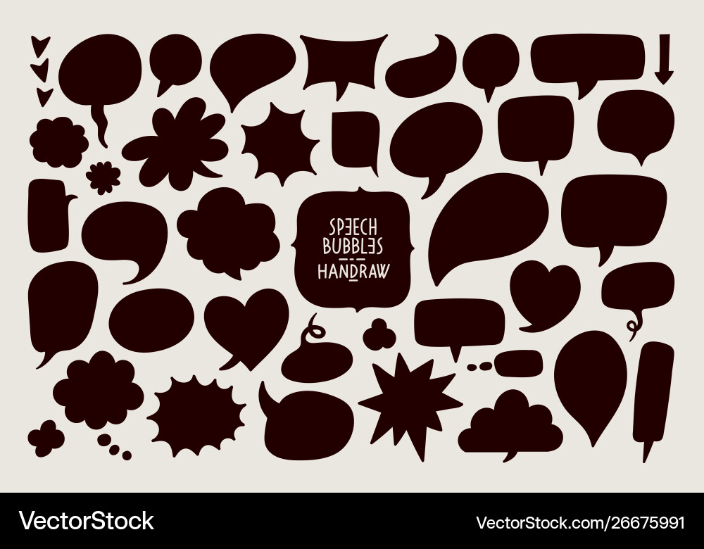 Speech Bubbles - Icon Set Royalty Free Vector Image