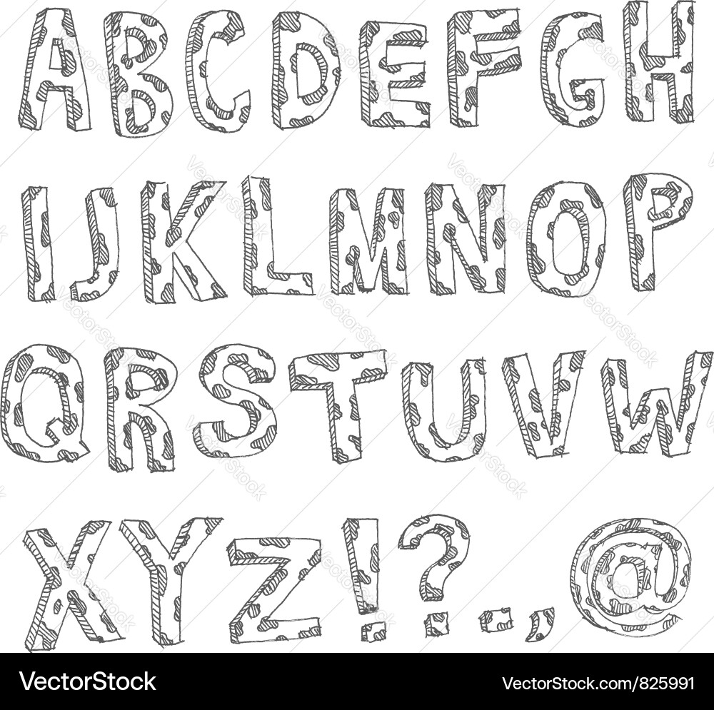 Spotted Alphabet Pattern Royalty Free Vector Image