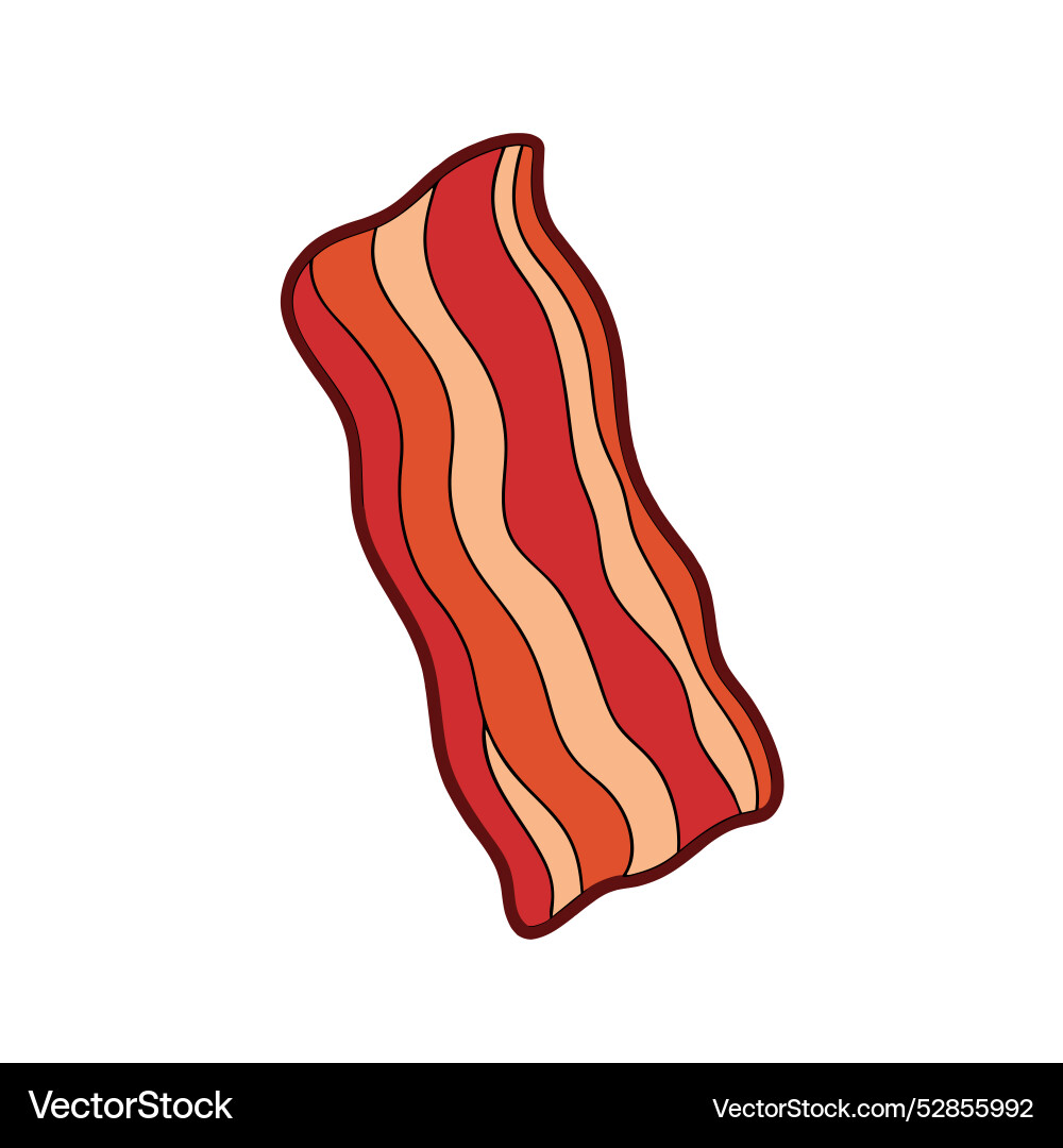 Bacon isolated on transparent background Vector Image