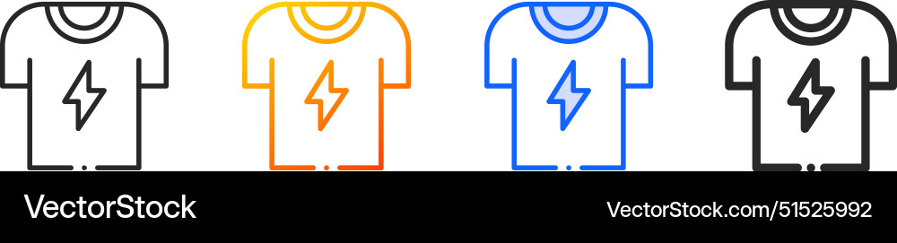 Clothes iconthin linear gradient blue stroke Vector Image