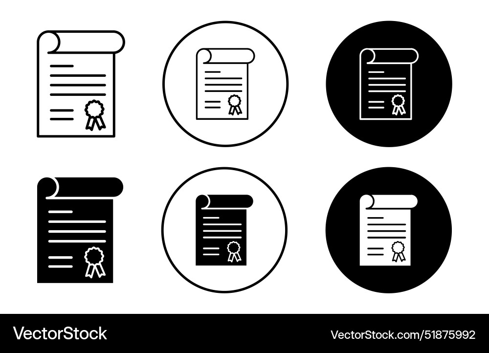 Declaration icon outline flat Royalty Free Vector Image