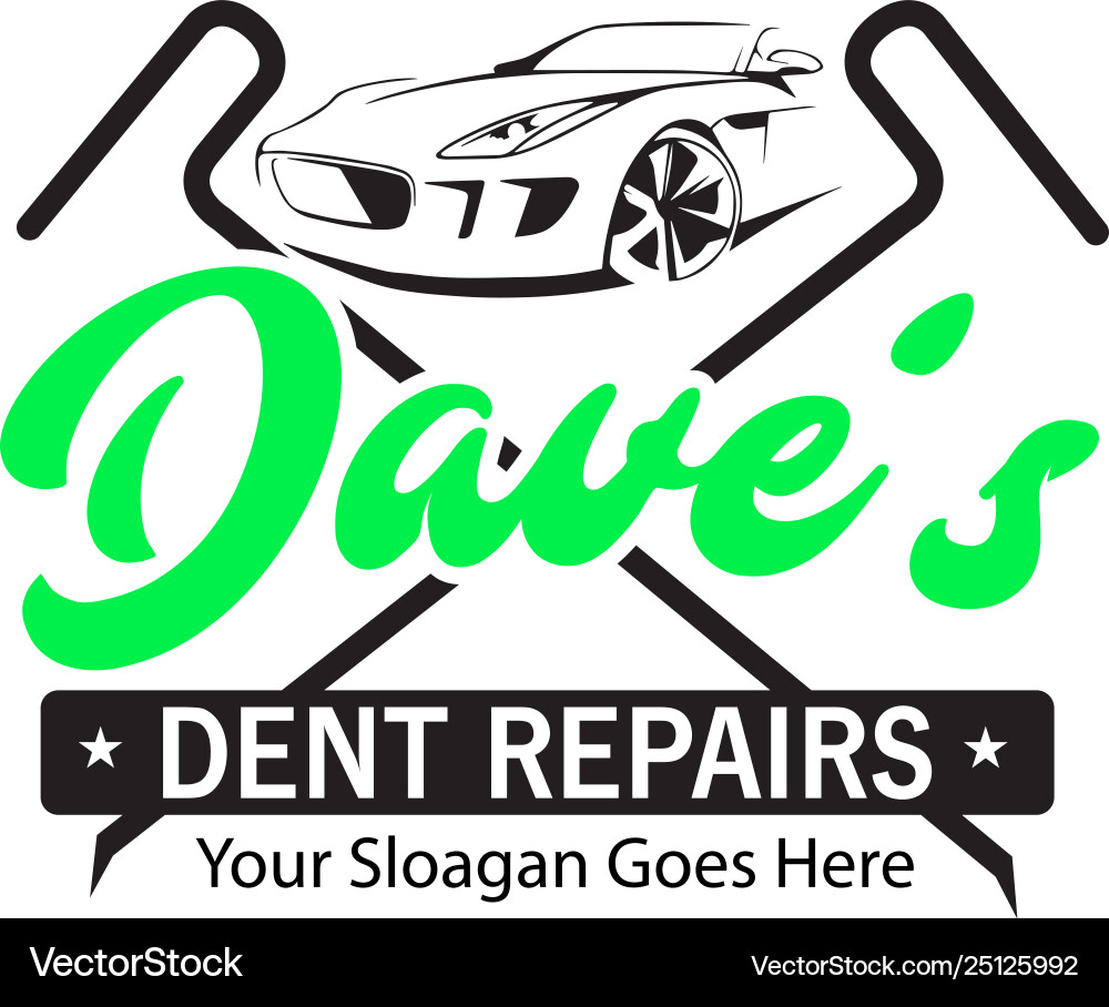 Dent repair logo Royalty Free Vector Image - VectorStock