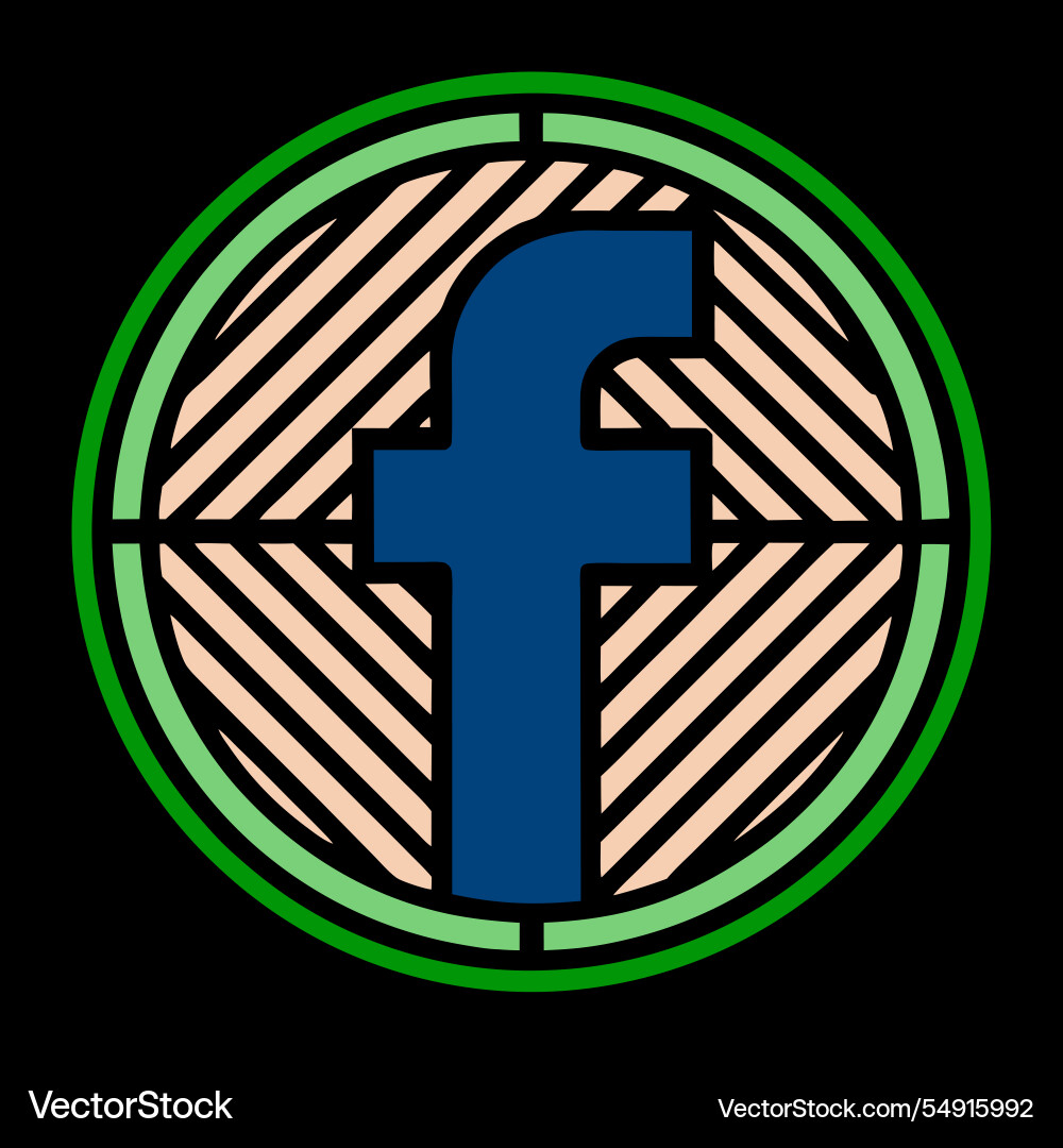 Facebook logo icon art design for websites Vector Image