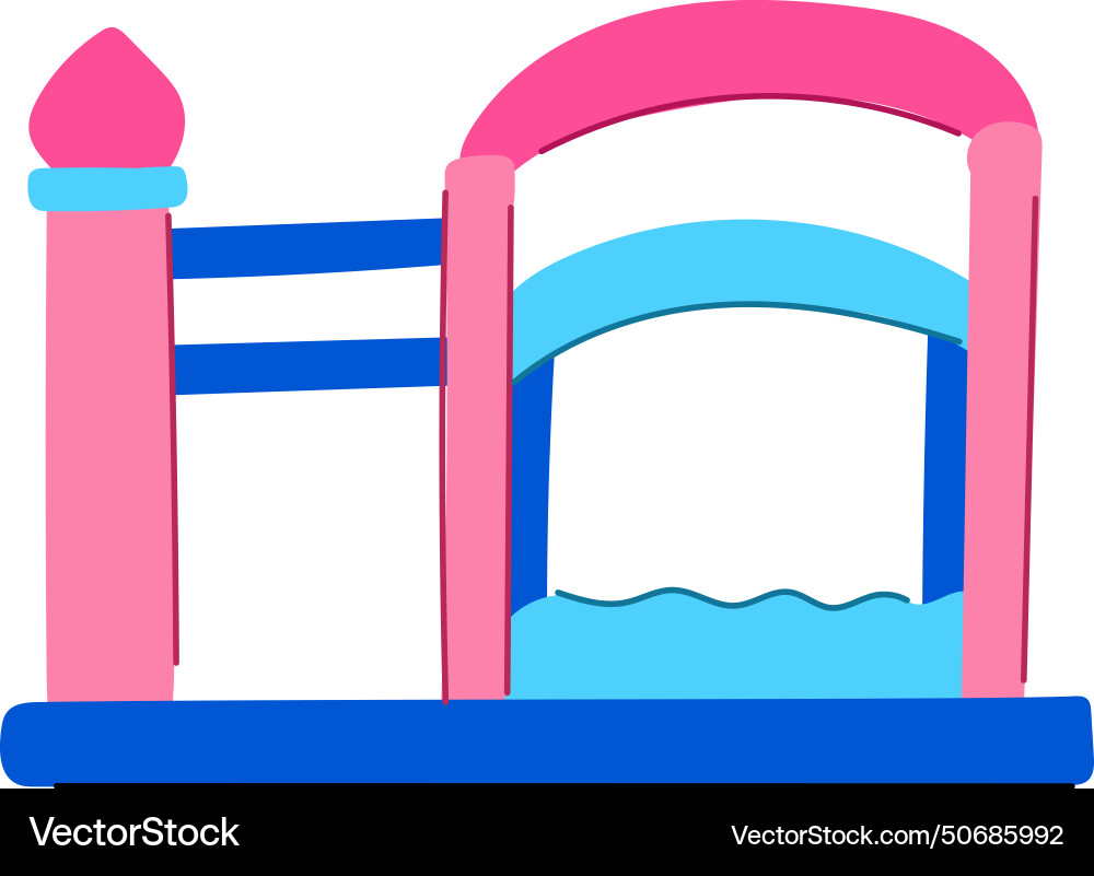 House inflatable castle cartoon Royalty Free Vector Image