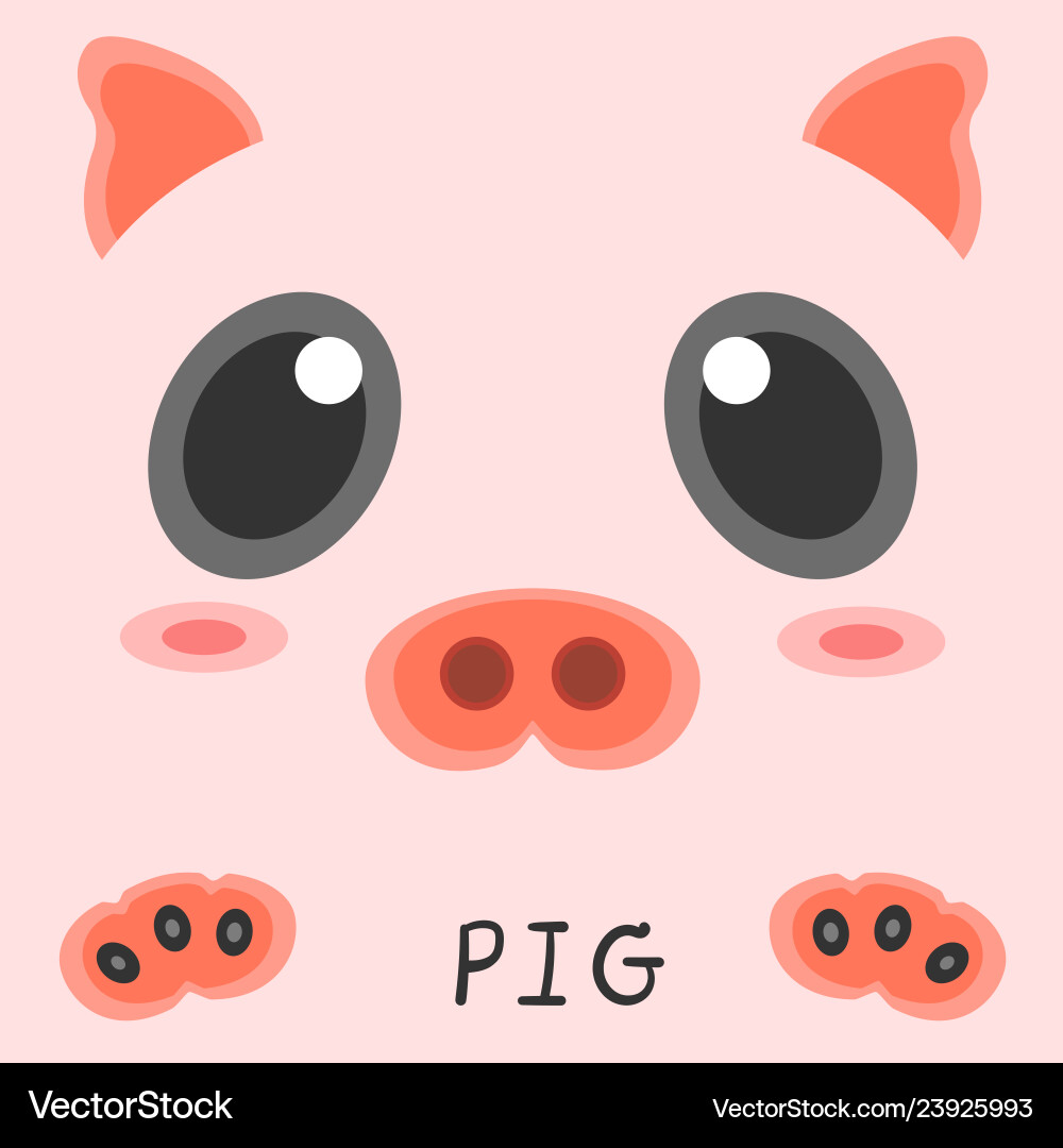 Abstract drawing animal pig picture 2d design – Royalty-Free Vector ...
