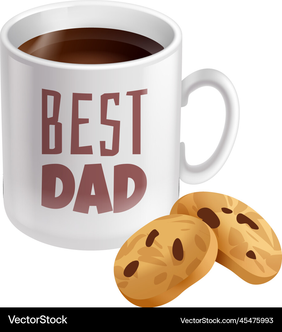 Best dad cup Royalty Free Vector Image - VectorStock
