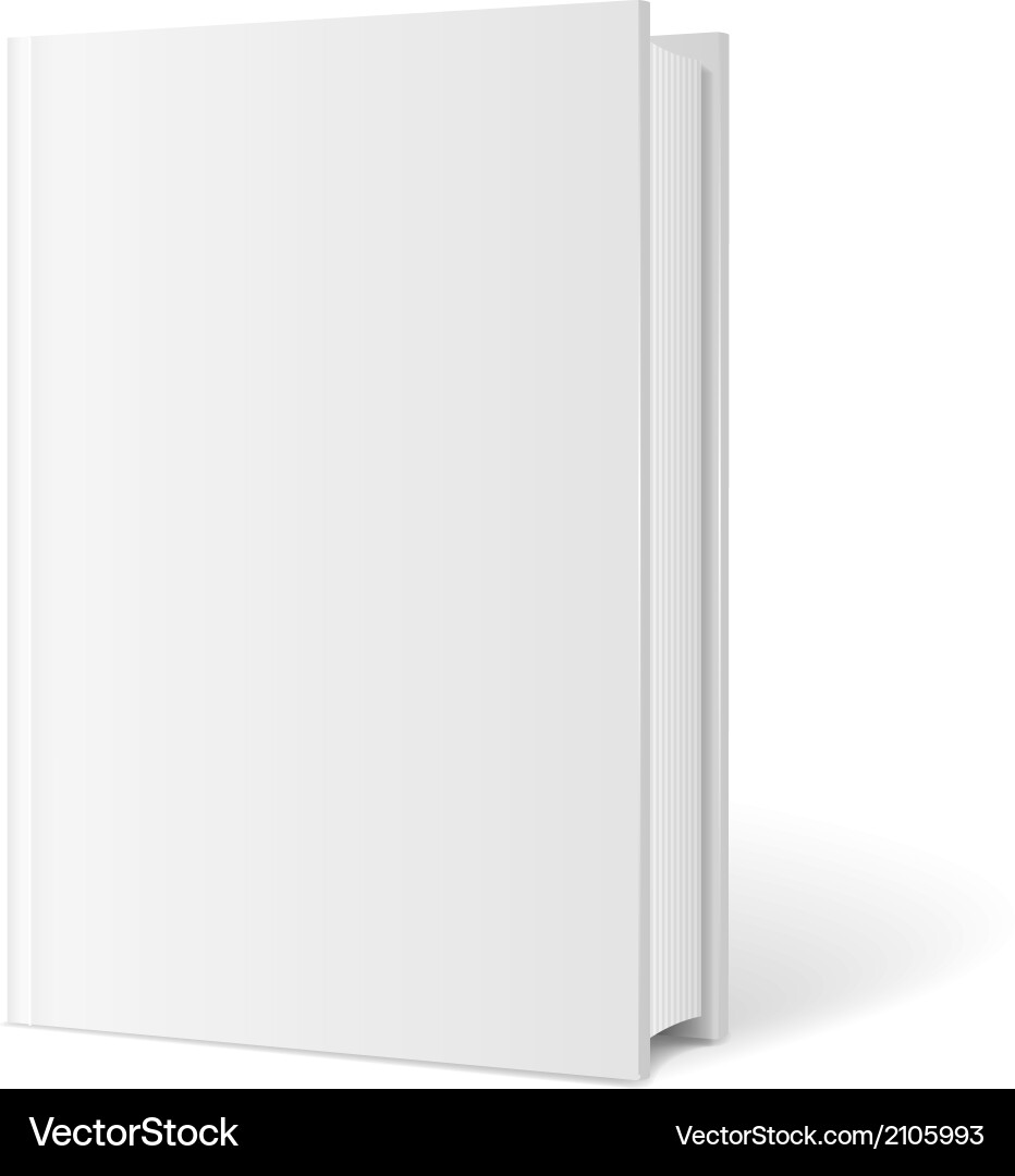 Blank book cover perspective Royalty Free Vector Image