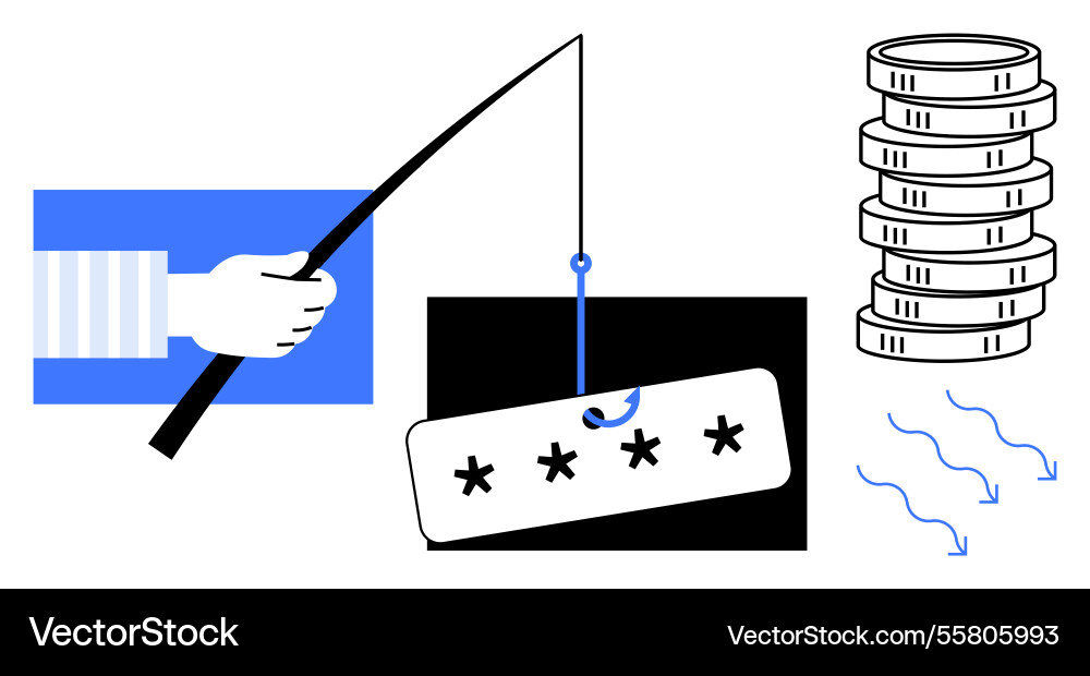 Cybersecurity threats phishing attack on passwords