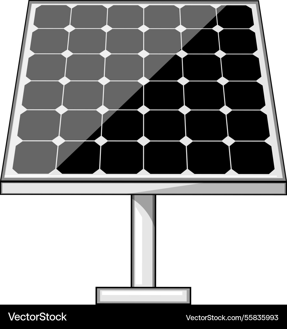 Energy solar panels cartoon Royalty Free Vector Image