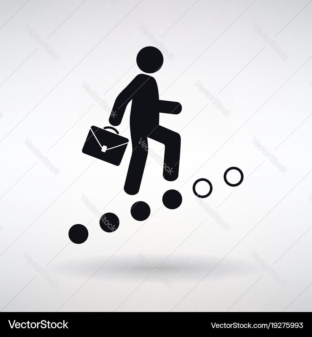 Icon career ladder Royalty Free Vector Image - VectorStock
