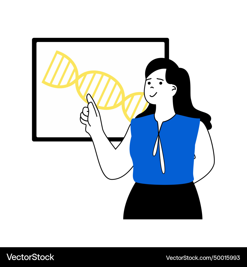 Science laboratory concept with cartoon people Vector Image