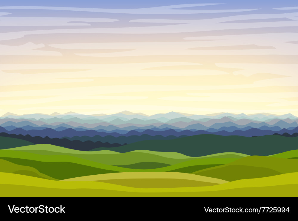 Cartoon horizontal landscape background Royalty Free Vector