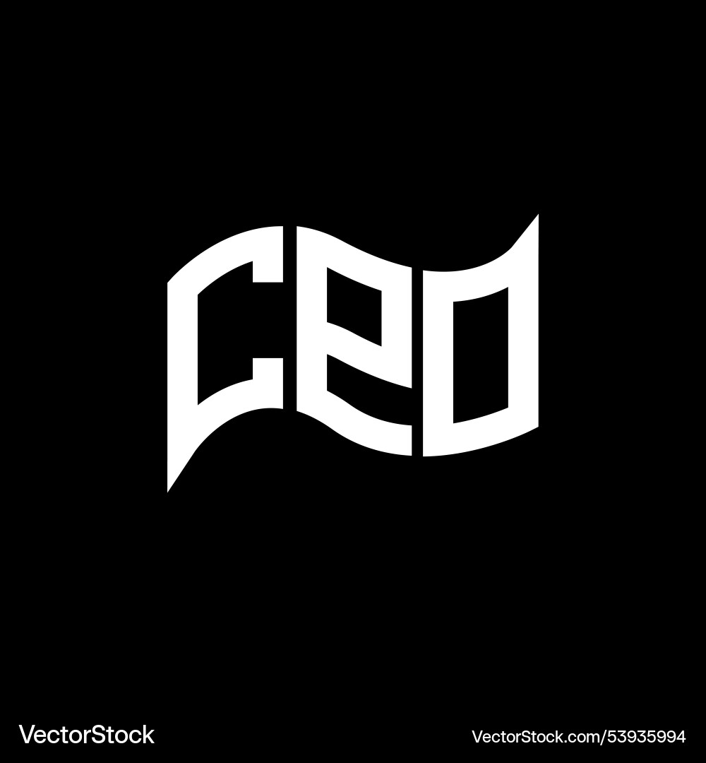 Cpo logo design simple and modern Royalty Free Vector Image