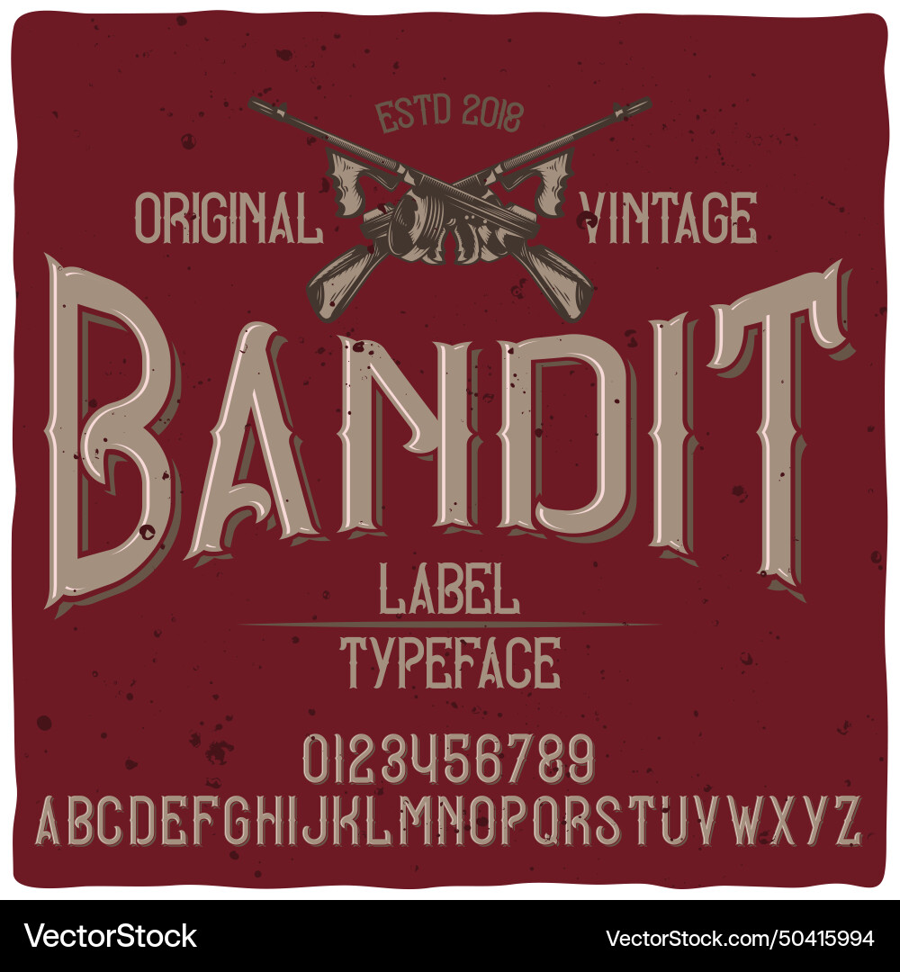 Good handcrafted font for any label design Vector Image