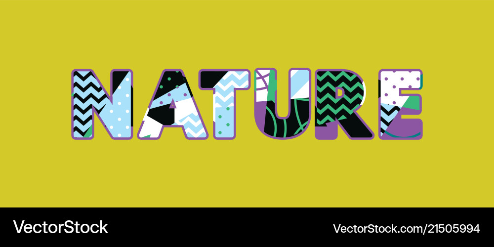 Nature concept word art Royalty Free Vector Image