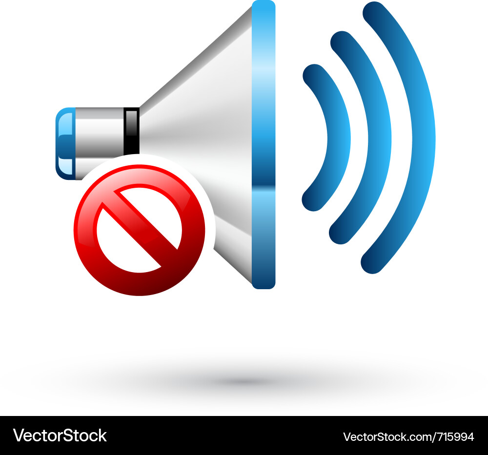Speaker off Royalty Free Vector Image - VectorStock