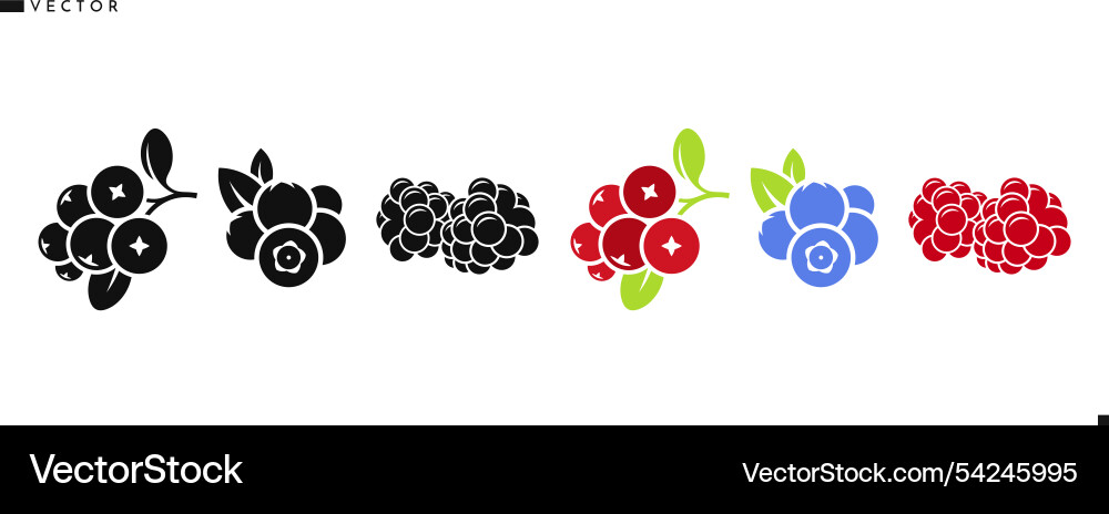 Berry Silhouette Lizenzfreies Vektorbild - VectorStock