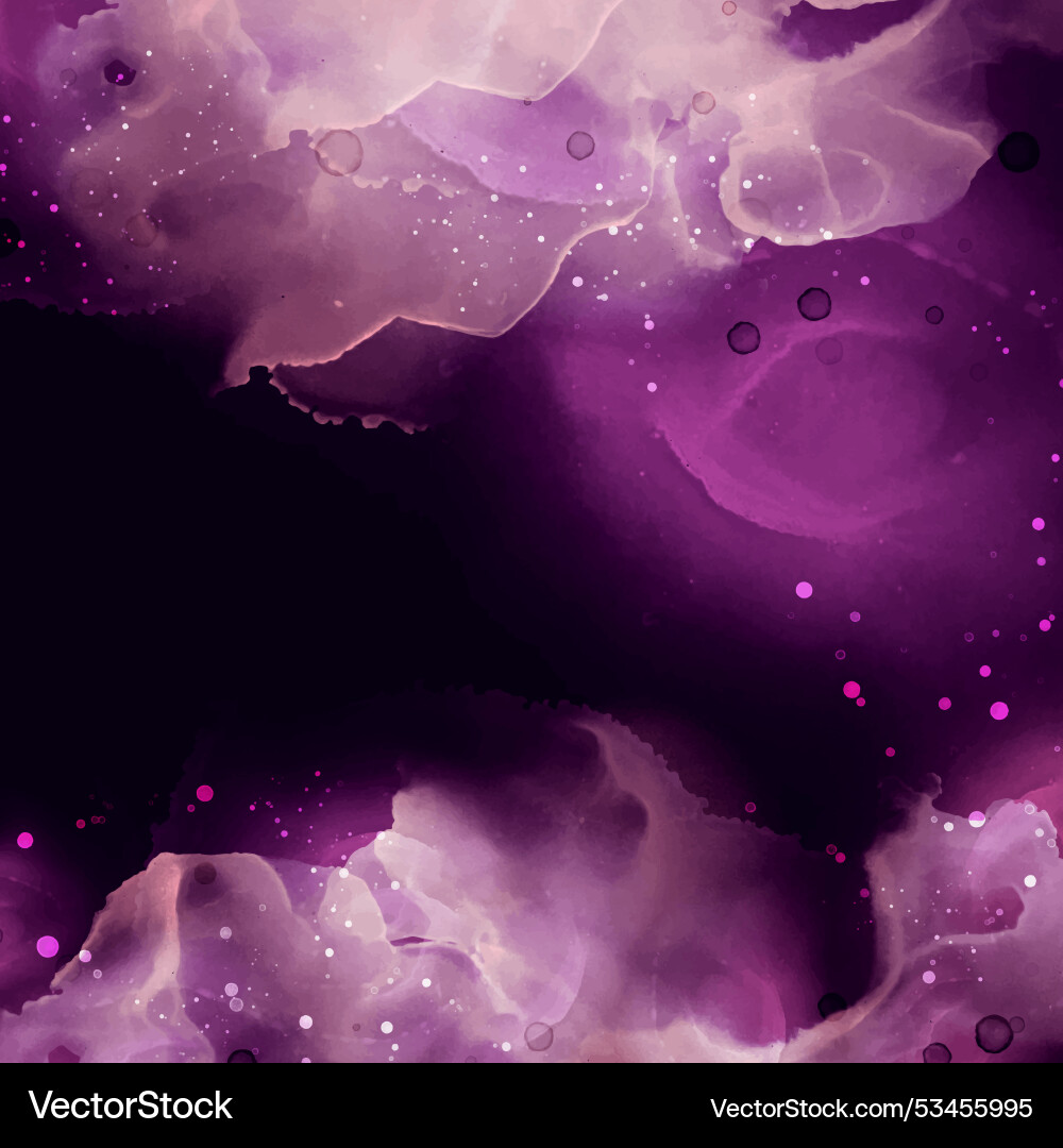 Dark Purple Alcohol Ink Marble Effect Royalty Free Vector