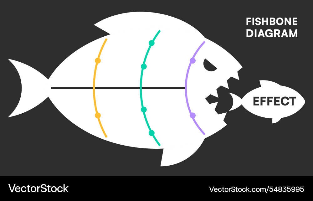 Fishbone Diagram - Root Cause Analysis – Royalty-Free Vector | VectorStock